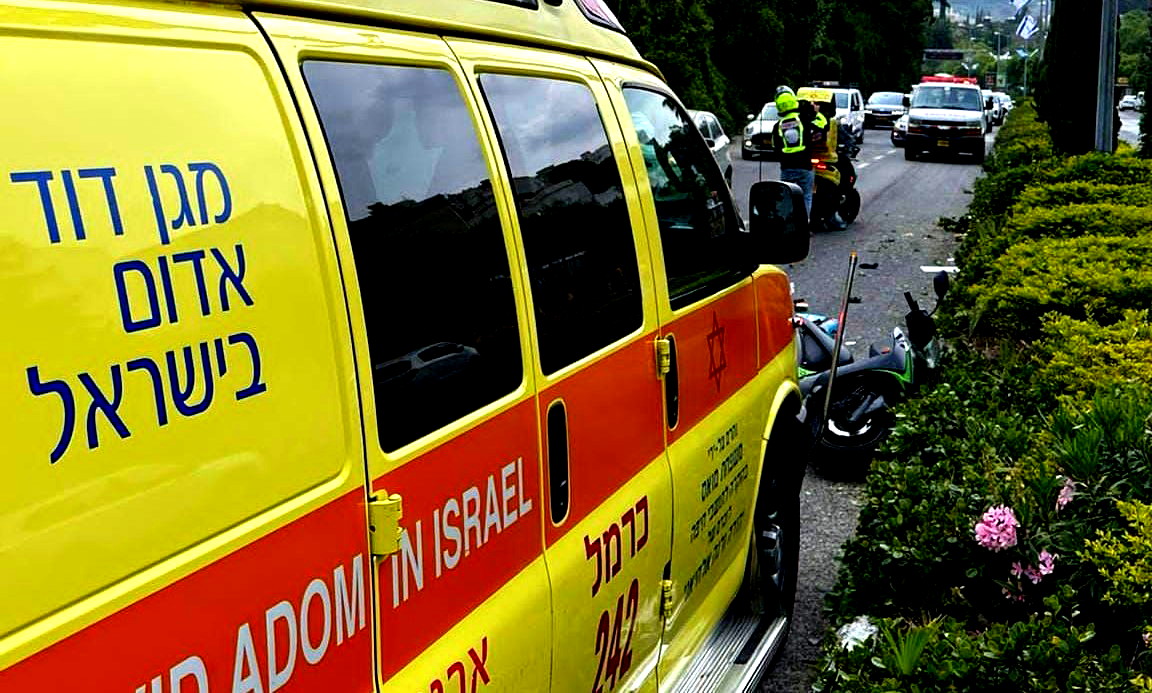 حيفا اصابة سائق دراجة نارية 34 عامًا بجراح متوسطة اثر حادث طرق